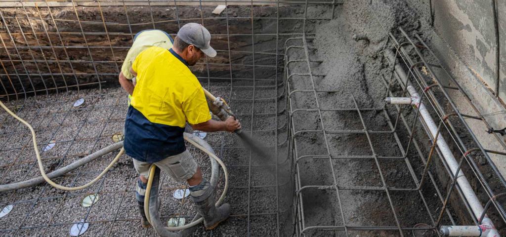 Commercial, residential and civil concrete spraying